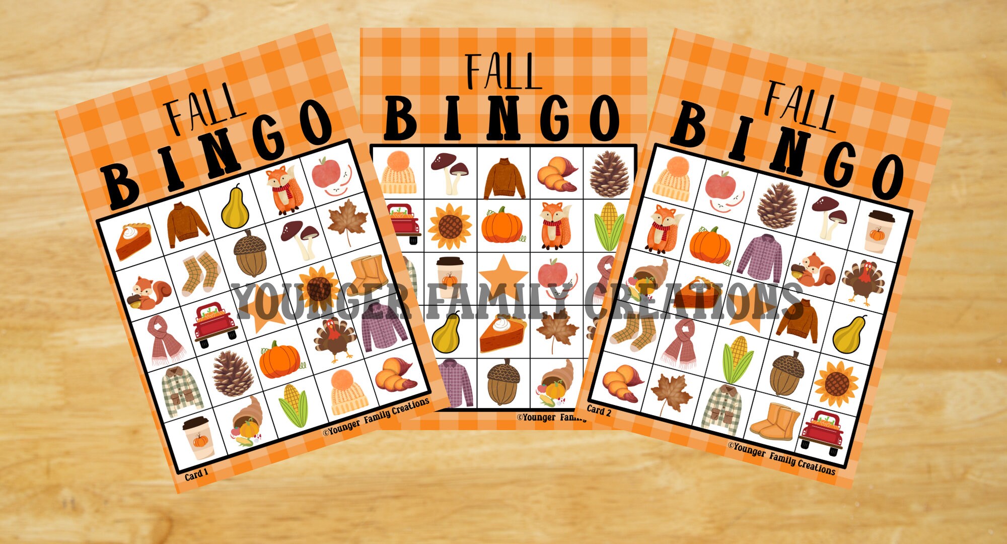 Fall Bingo Set PRINTABLE - Etsy