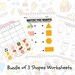 PRINTABLE Shapes Worksheet Bundle Preschool - Kindergarten - Etsy