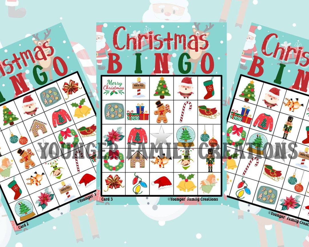 Christmas Bingo Set - PRINTABLE - Etsy