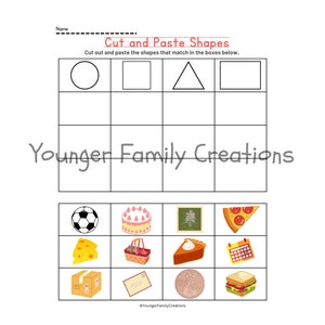 PRINTABLE Shapes Worksheet Bundle Preschool - Kindergarten - Etsy