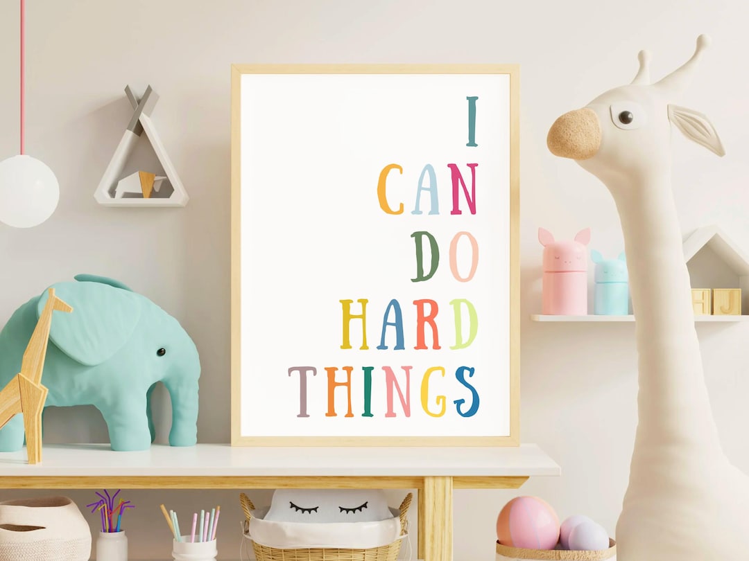 I Can Do Hard Things Poster for Kids | Educational Printable | Positive ...
