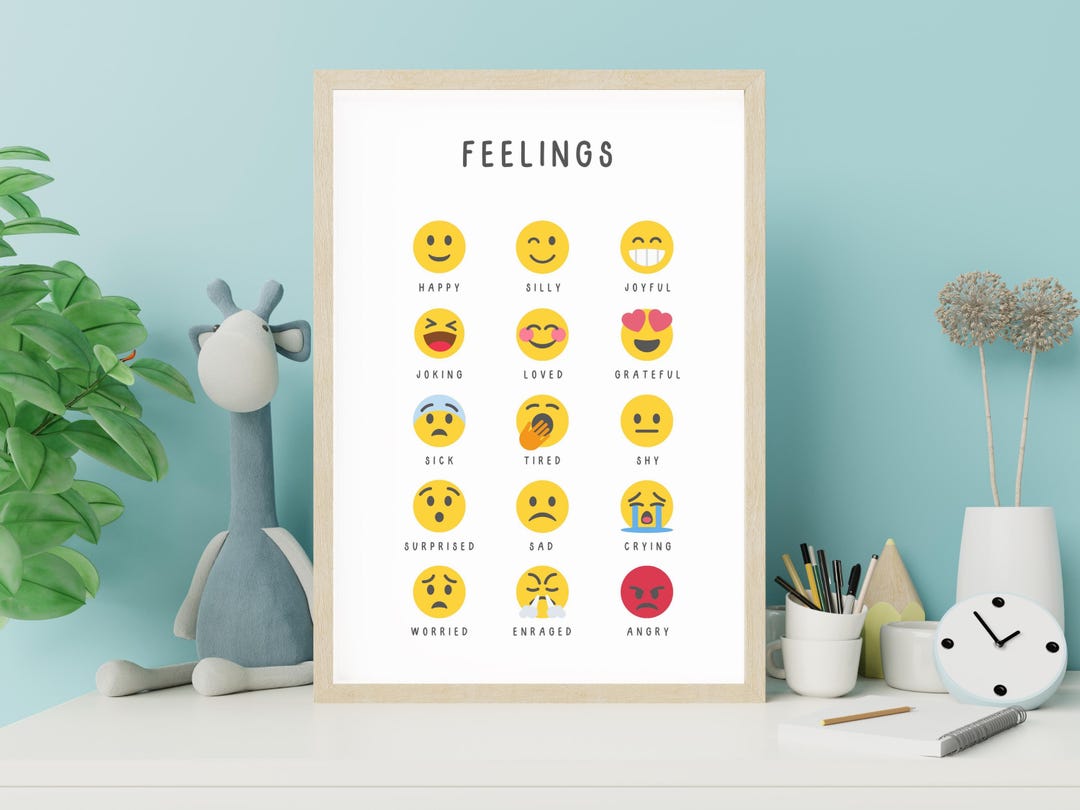 Feelings Poster for Kids | Educational Printable | Emotions Wall Art ...