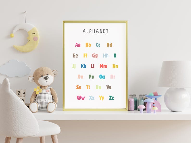 Alphabet Poster for Kids | Educational Printable | ABC Wall Art for ...