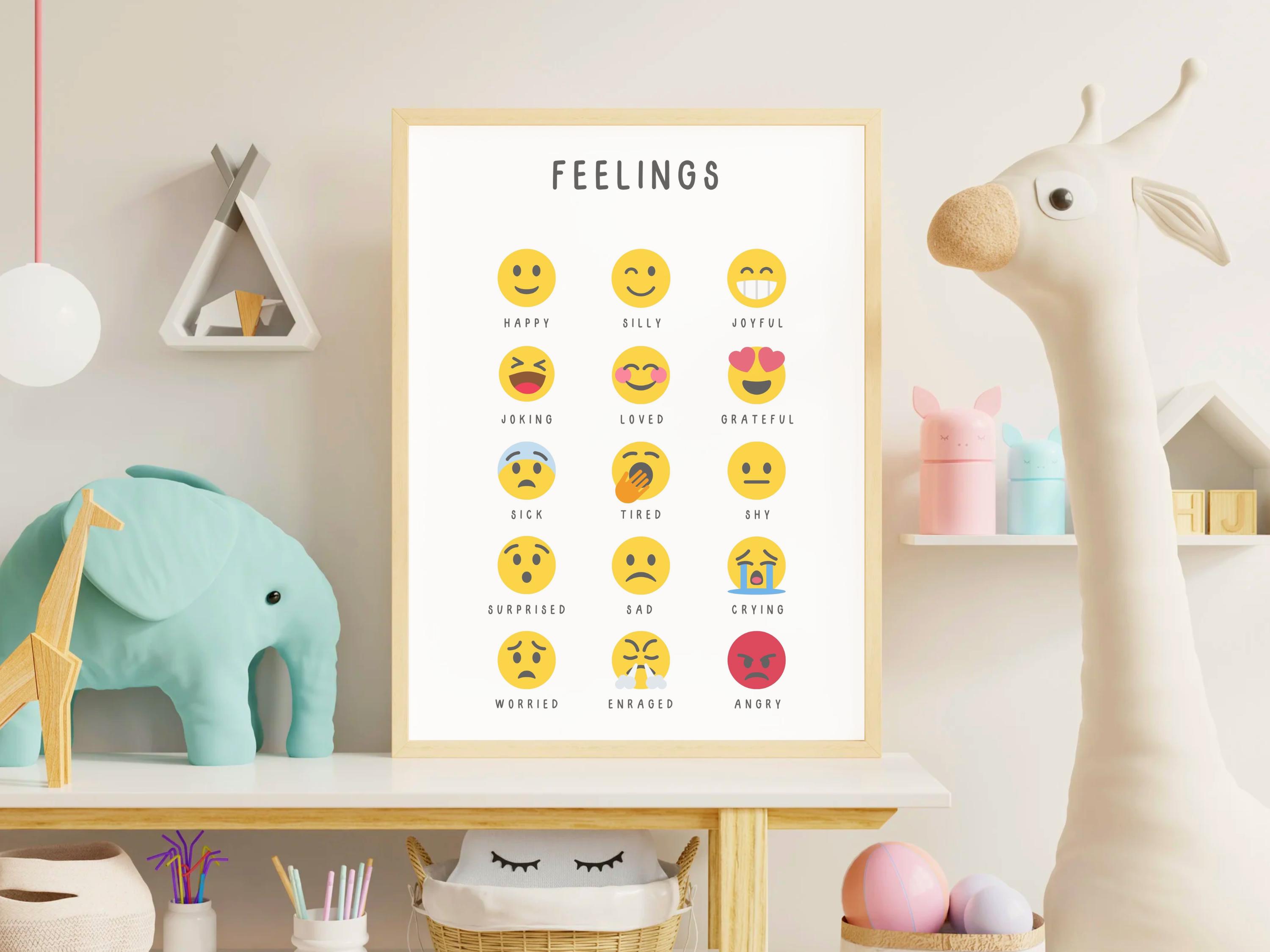 Feelings Poster for Kids | Educational Printable | Emotions Wall Art ...