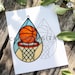 PA139 Basketball Hoop Stained Glass Pattern, Teardrop Sports Suncatcher ...