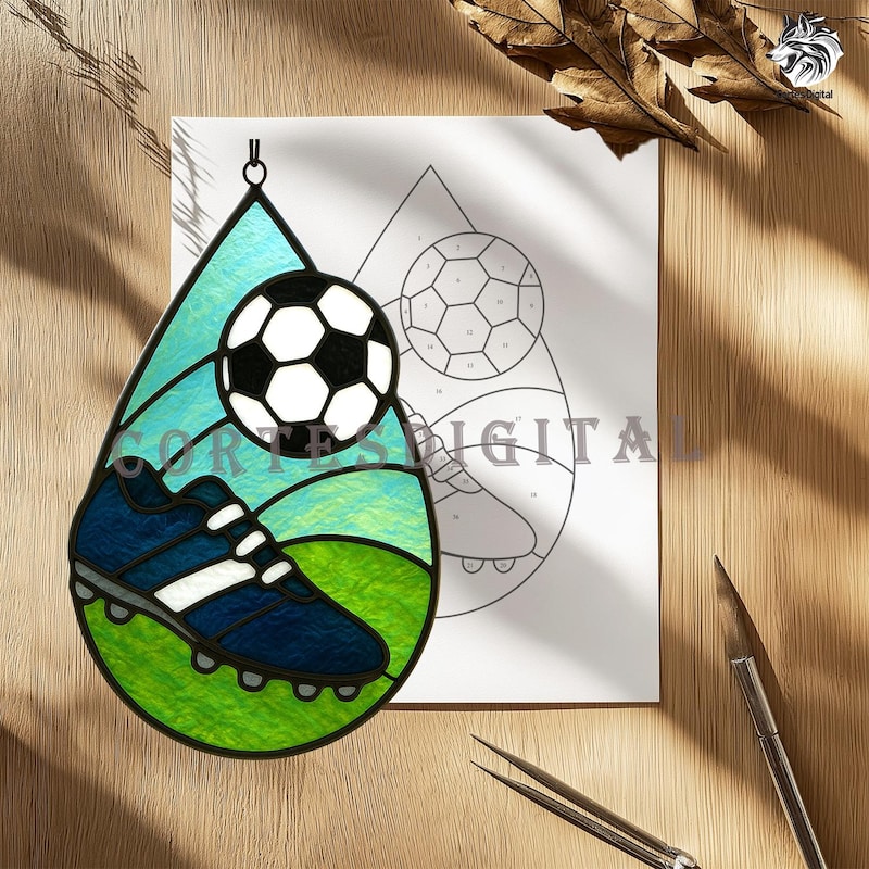 Stained Glass Soccer - Etsy