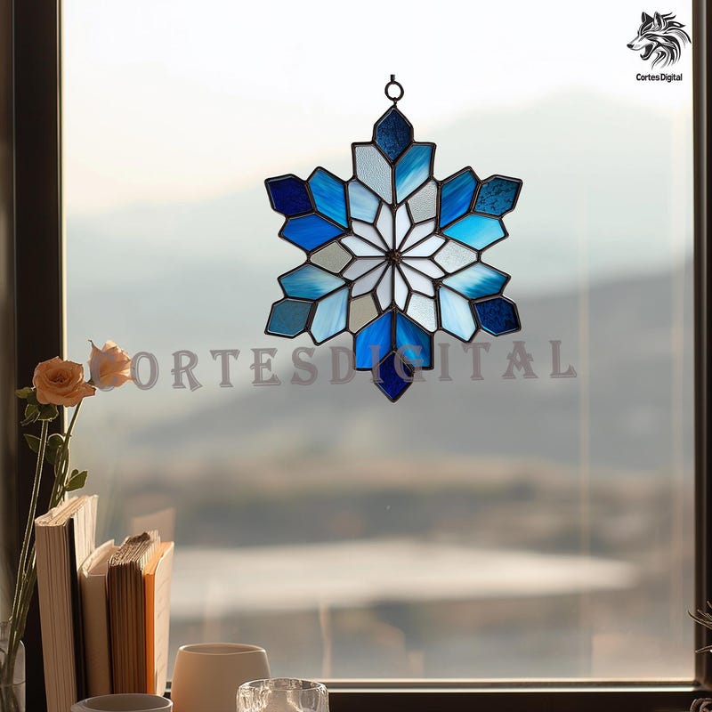 Snowflake Suncatcher - Etsy
