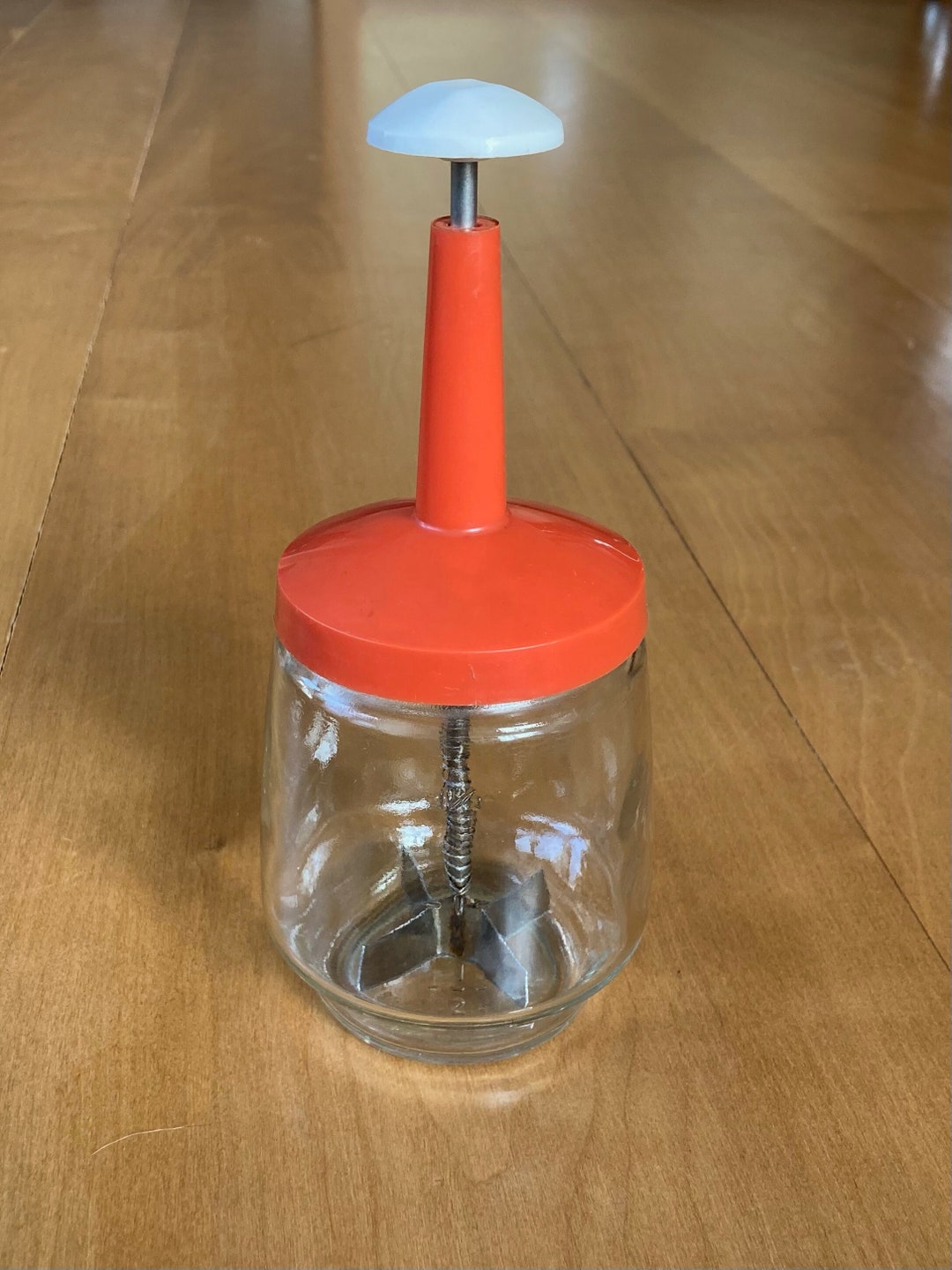 Glass Jar Nut Chopper 1960's - Etsy