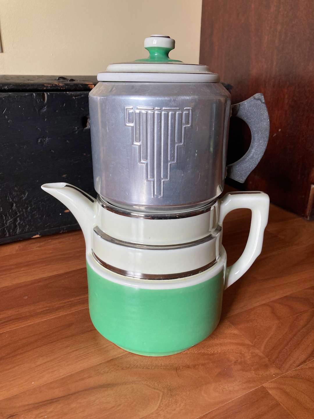 Vintage Hall's Ceramic Drip-o-lator Coffee Pot Art Deco Style - Etsy