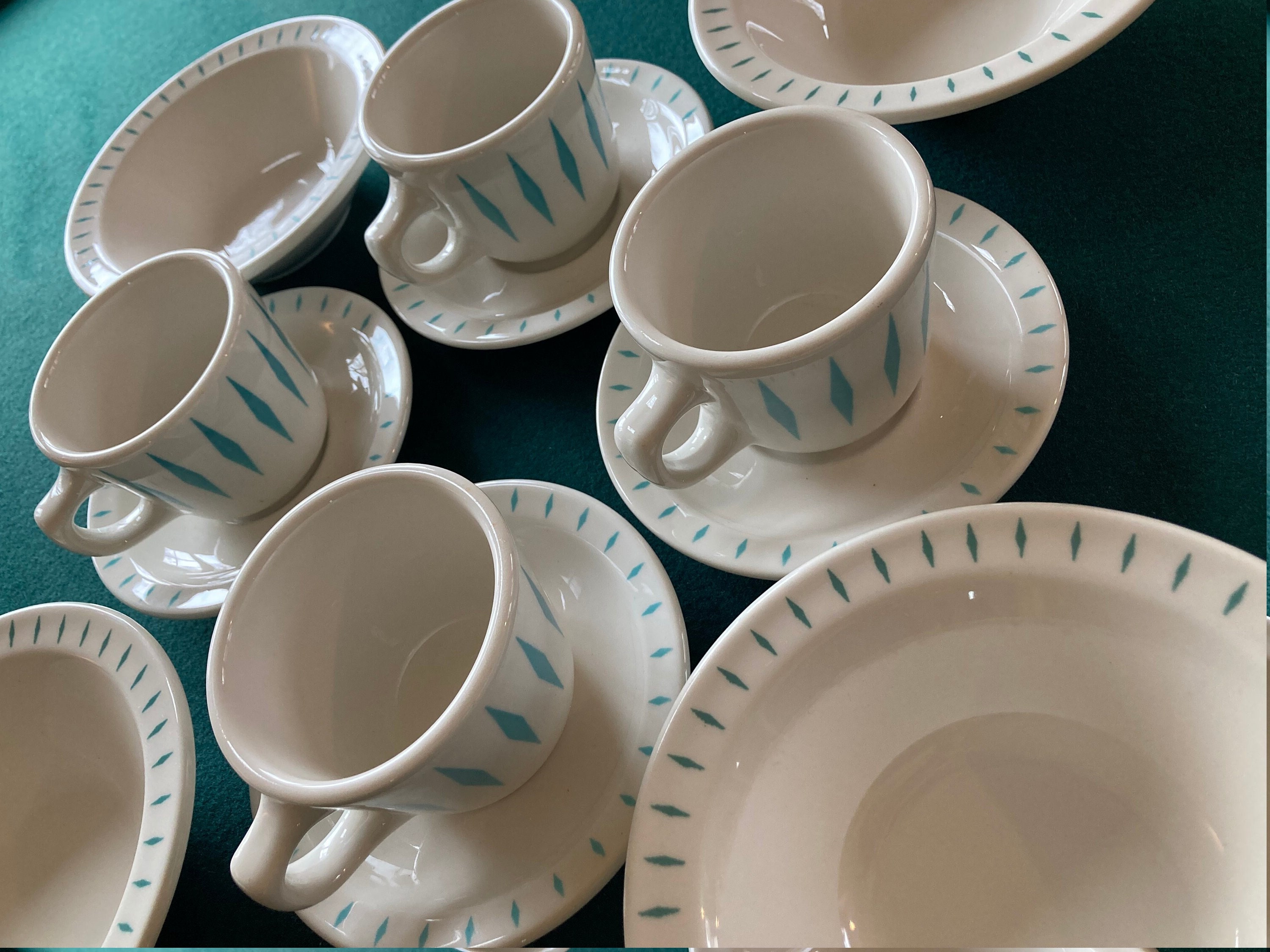 Homer Laughlin Diamond Pattern Diner Dishes - Etsy