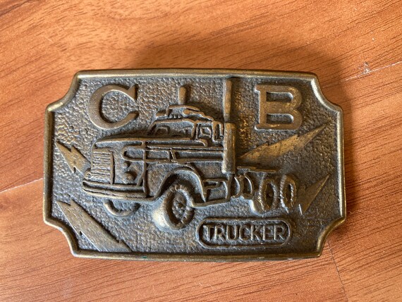 Vintage CB Trucker Belt Buckle - Gem