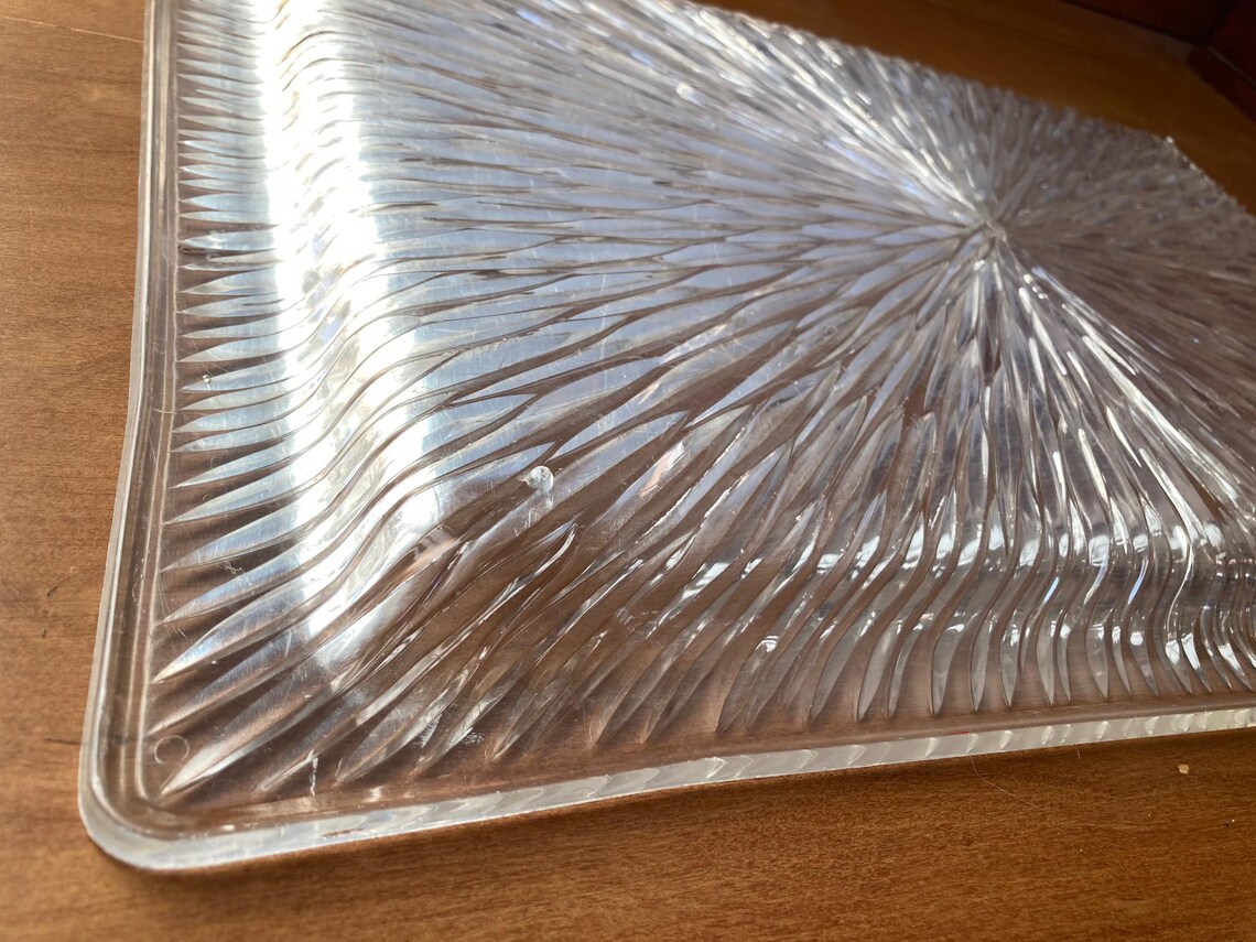Midcentury Starburst Diamond Clear Plastic Acrylic Tray - Etsy
