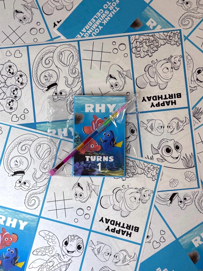 Mini Finding Nemo Coloring Page, Finding Nemo Personalized Coloring ...