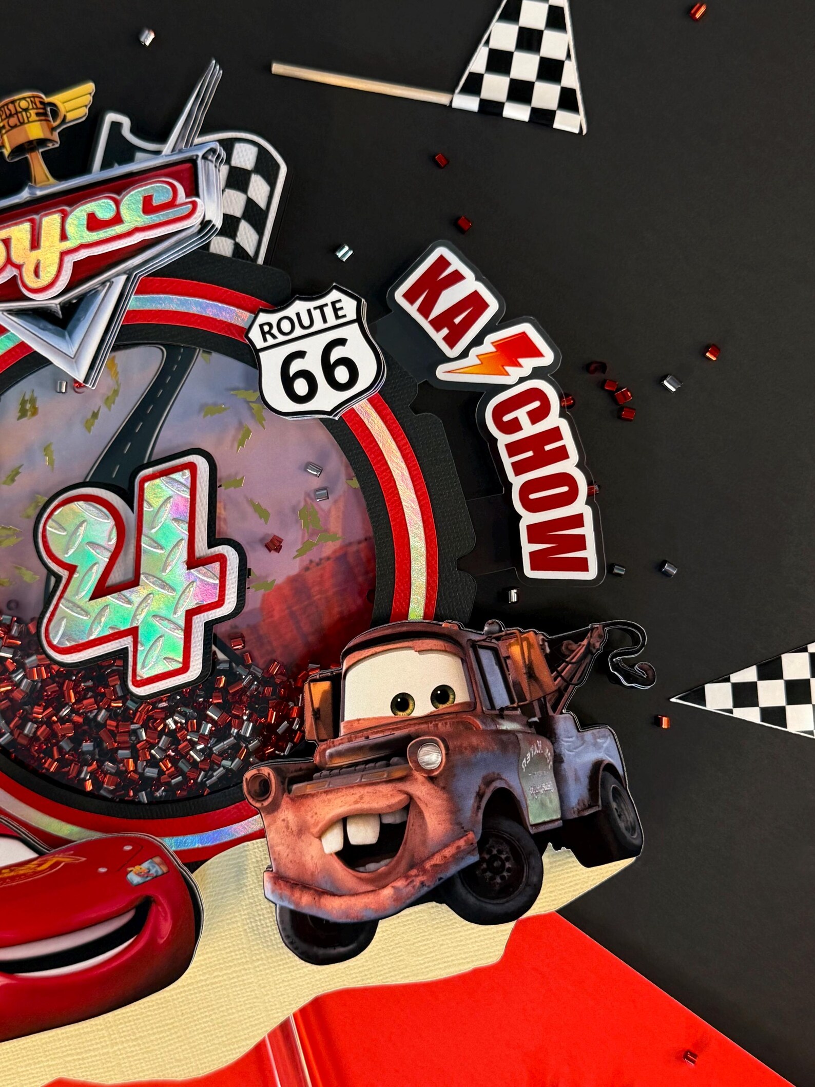 Lightning Mcqueen Cake Topper, Mcqueen Cake Topper, Mater Cake Topper ...