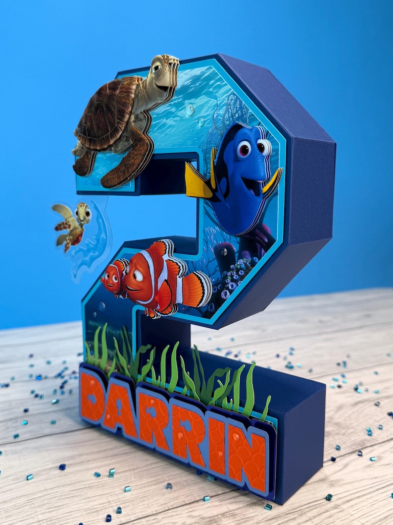 Finding Nemo 3D Number: Personalized Birthday Party Centerpiece - Etsy