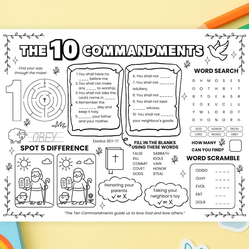 The Ten Commandments - Etsy