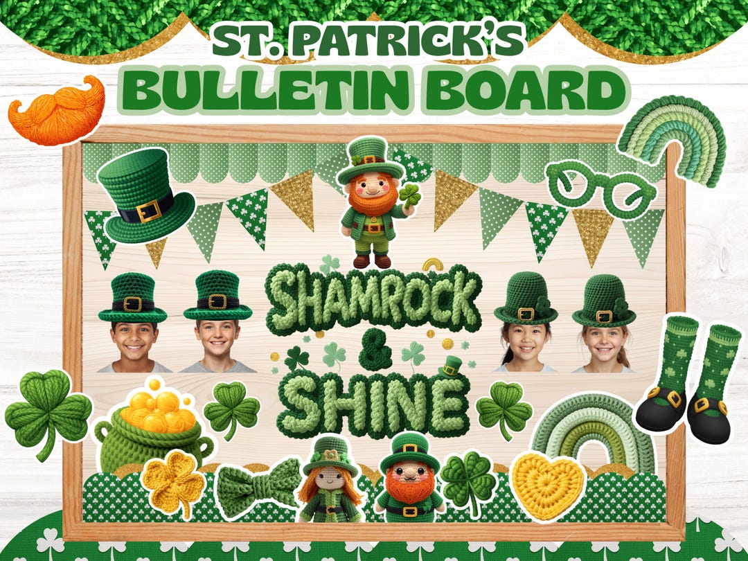 Bulletin Board Kit Druckbare und bearbeitbare St. Patricks ...