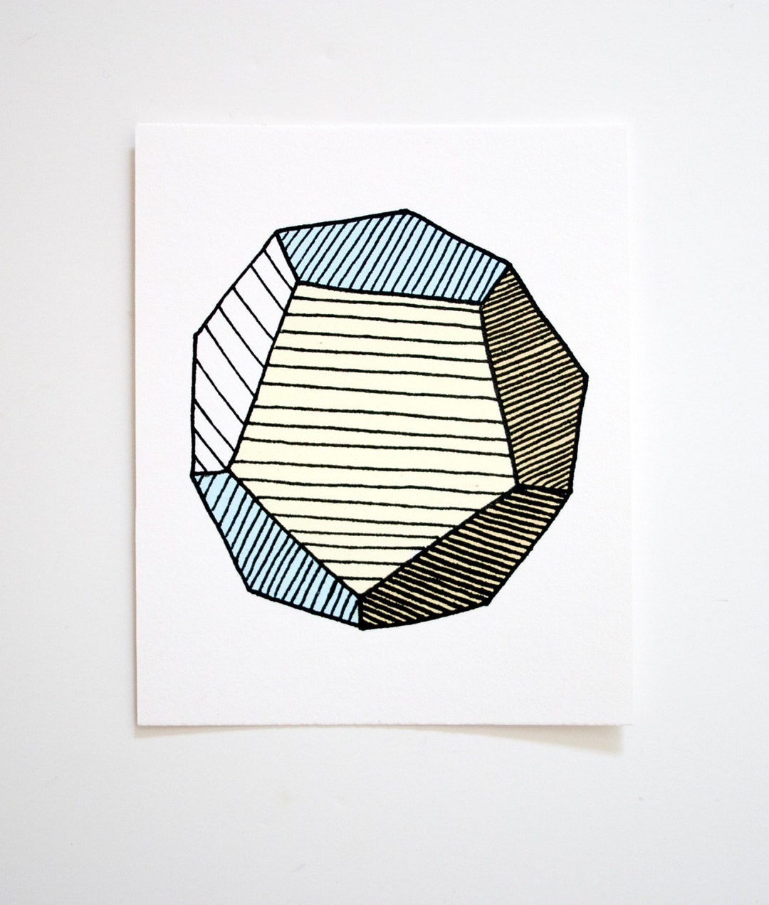 Pearl Gemstone // Silkscreen Print // Gemini - Etsy