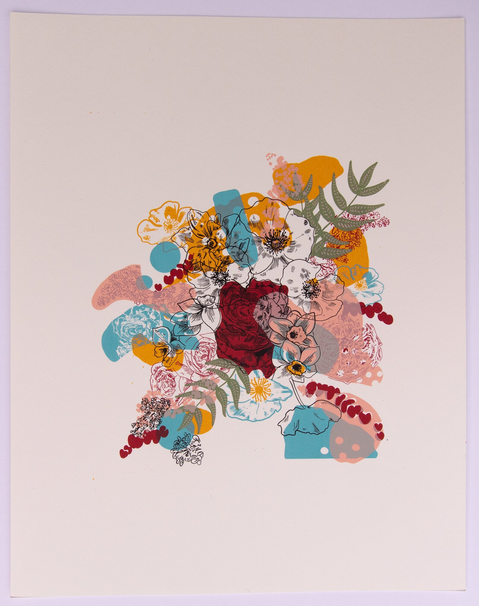 Flower Bouquet Wall Art, Poppy, Bleeding Hearts, Daffodils, Lilac - Etsy