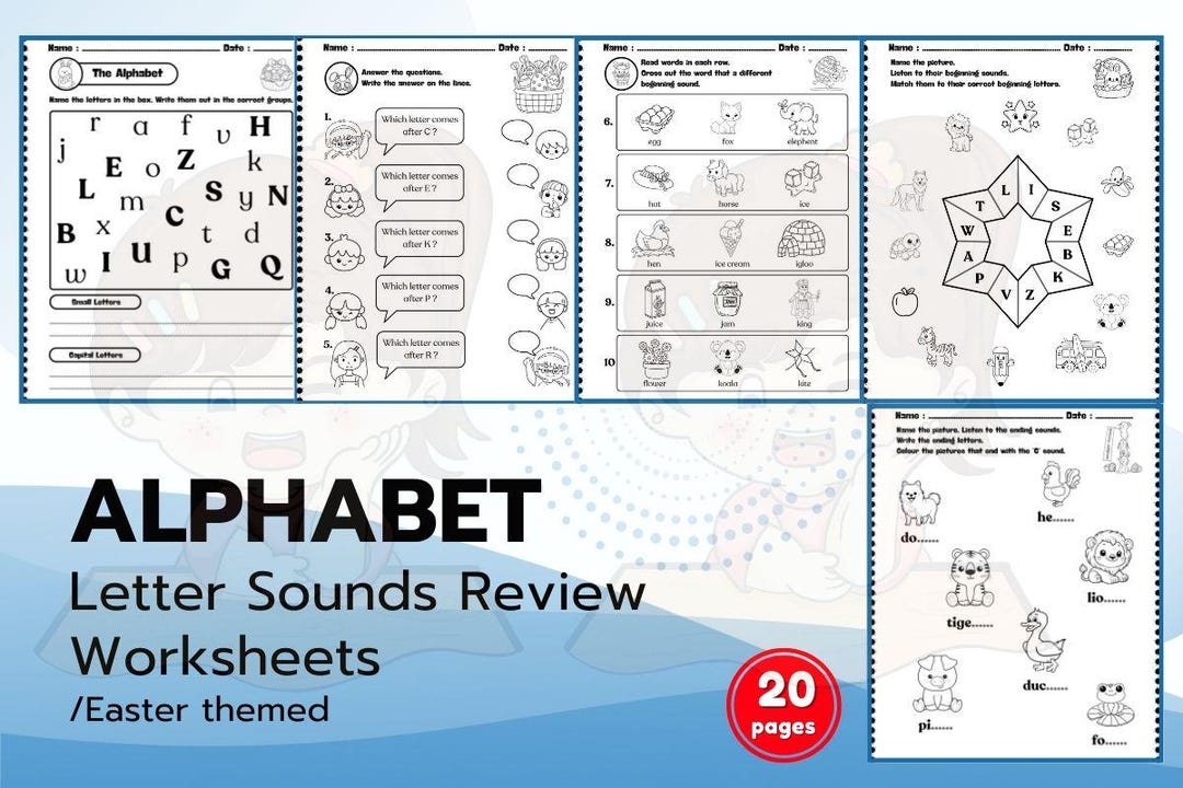 20 Printable Preschool Letter Worksheets, Letter Recognition Activities ...