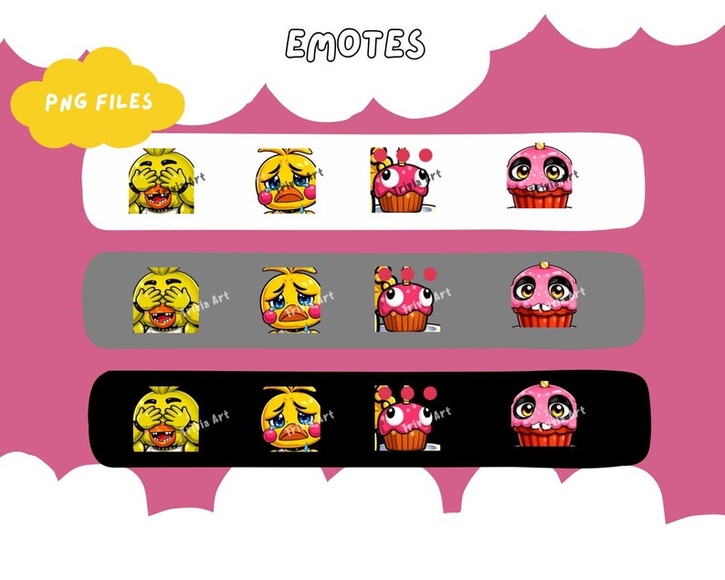 Chica Twitch Emotes Pack – 12 Funny FNAF 1 & 2 Emotes for Streamers ...