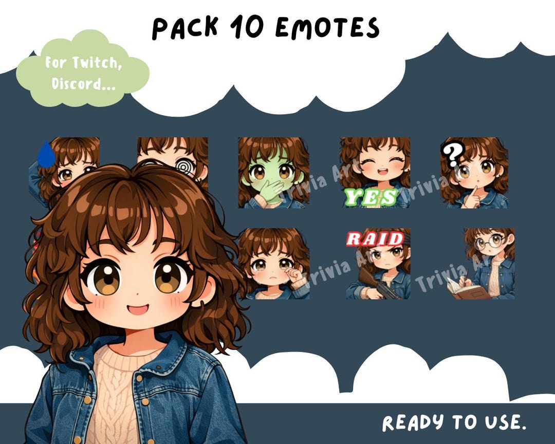 Nancy Wheeler Twitch Emotes Pack – 10 Funny Stranger Thing Emotes for ...