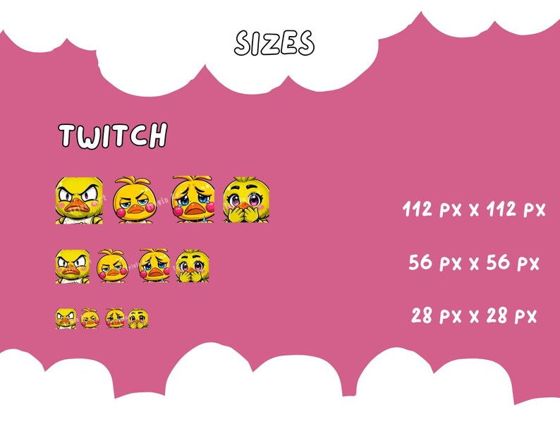 Chica Twitch Emotes Pack – 12 Funny FNAF 1 & 2 Emotes for Streamers ...