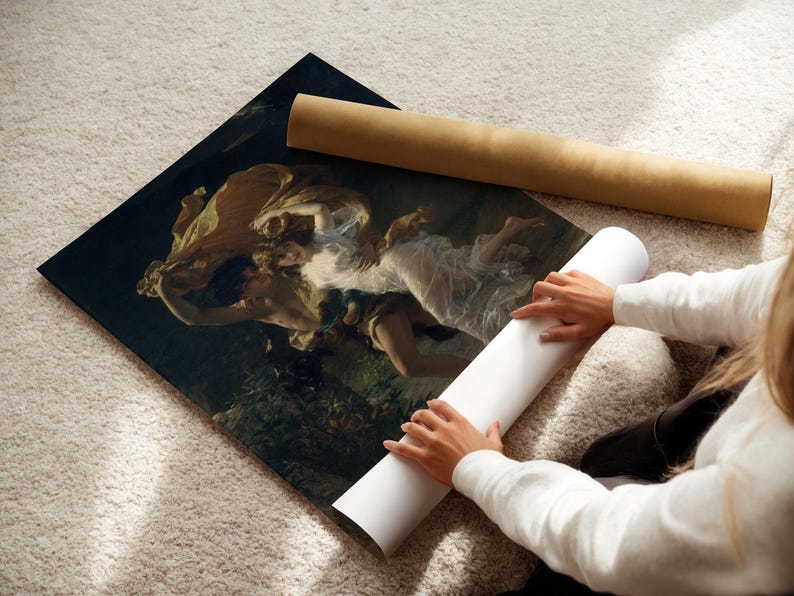 Pierre Auguste Cot the Storm 1880 Poster, Romantic Art, Classic ...