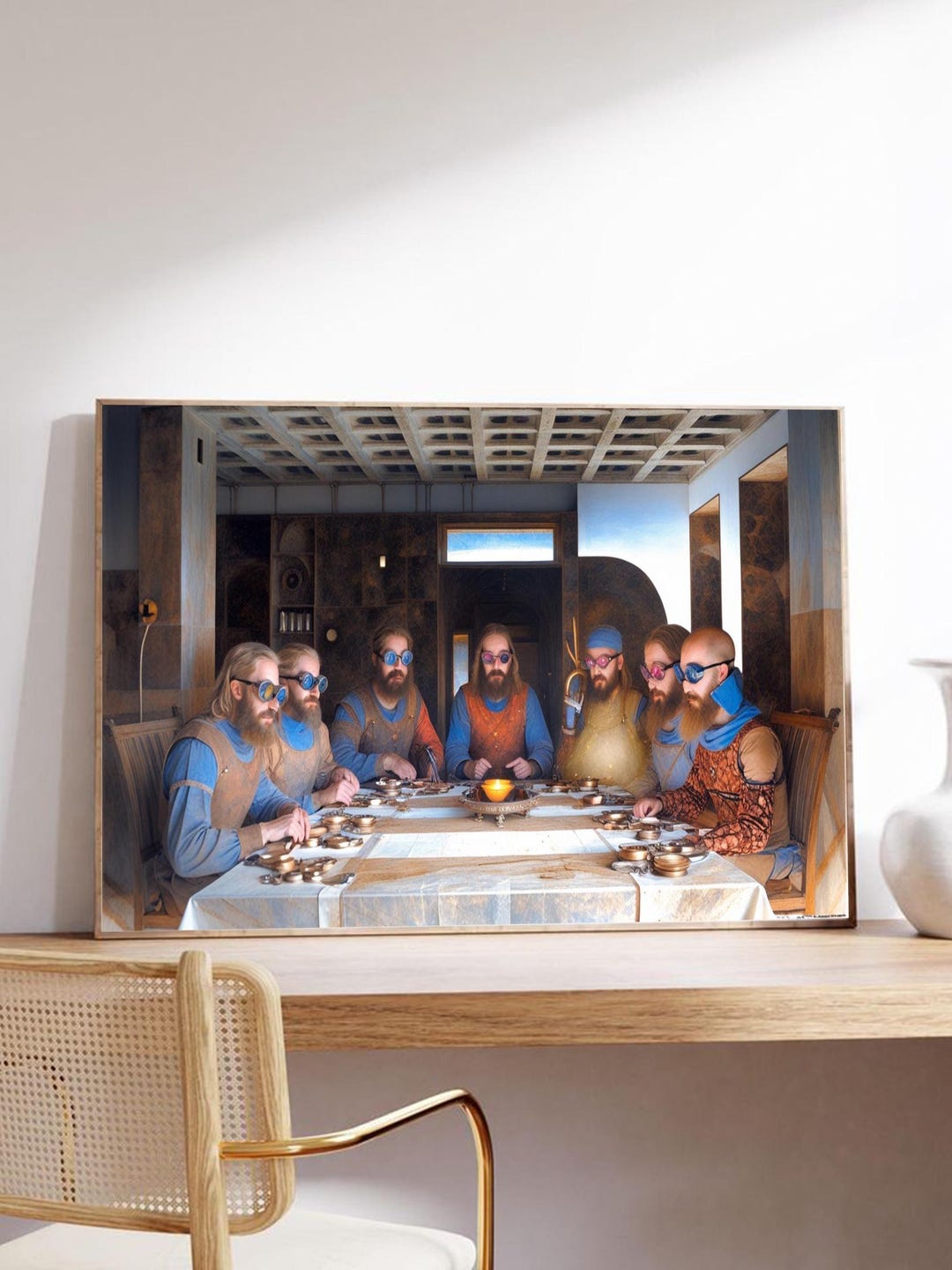Leonardo Da Vinci the Last Supper Modern Print, Religious Art, Iconic ...