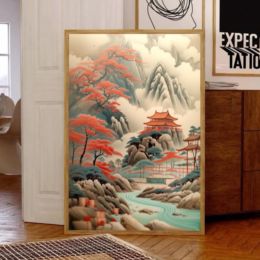 Chinese Vintage Art Print, Chinese Poster, Vintage Poster, Oriental Art ...