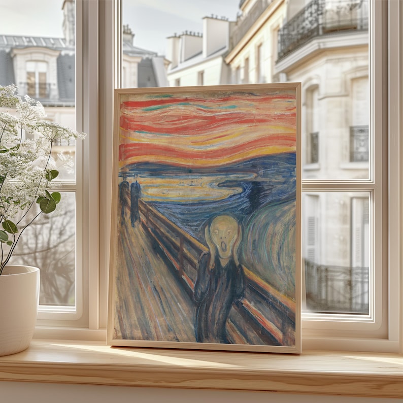 The Scream Poster by Edvard Munch, Expressionist Wall Art, Famous ...