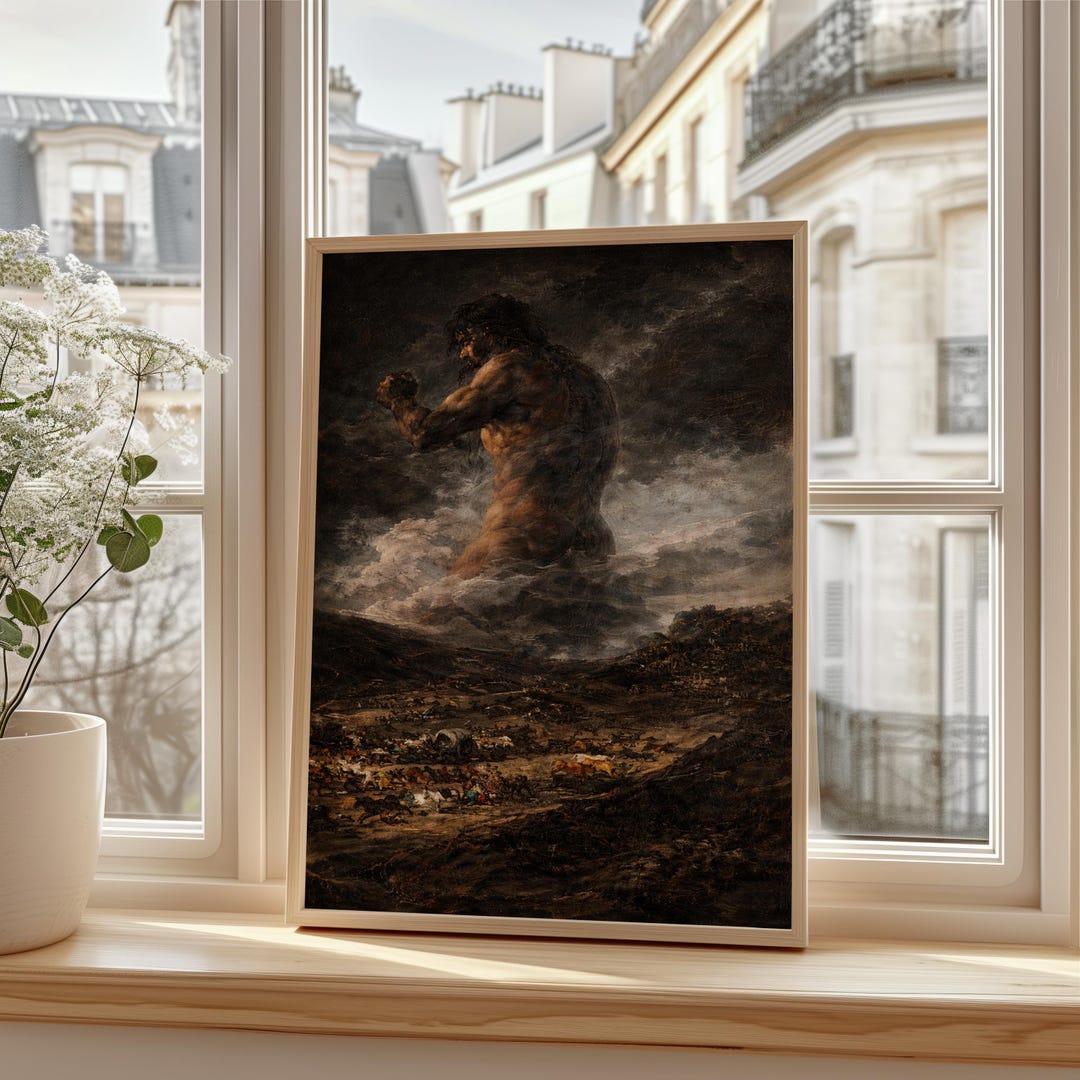 Francisco De Goya the Colossus Art Print, Classic Dark Mythology Poster ...