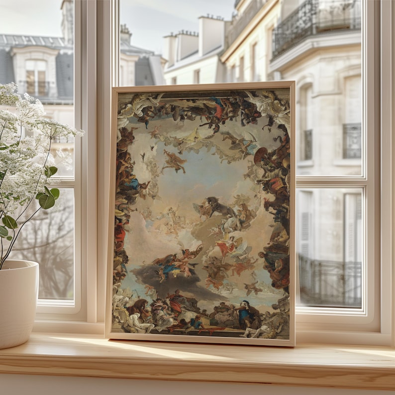 Giovanni Battista Baroque Allegory Poster, Vivid Ceiling Art Print ...