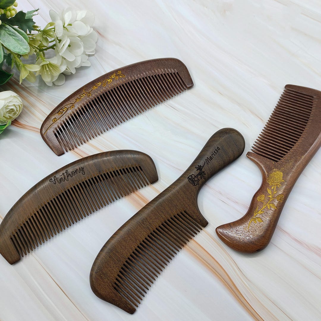 Customized Handmade Wooden Comb, Bridesmaid Gifts, Birthday Gifts ...