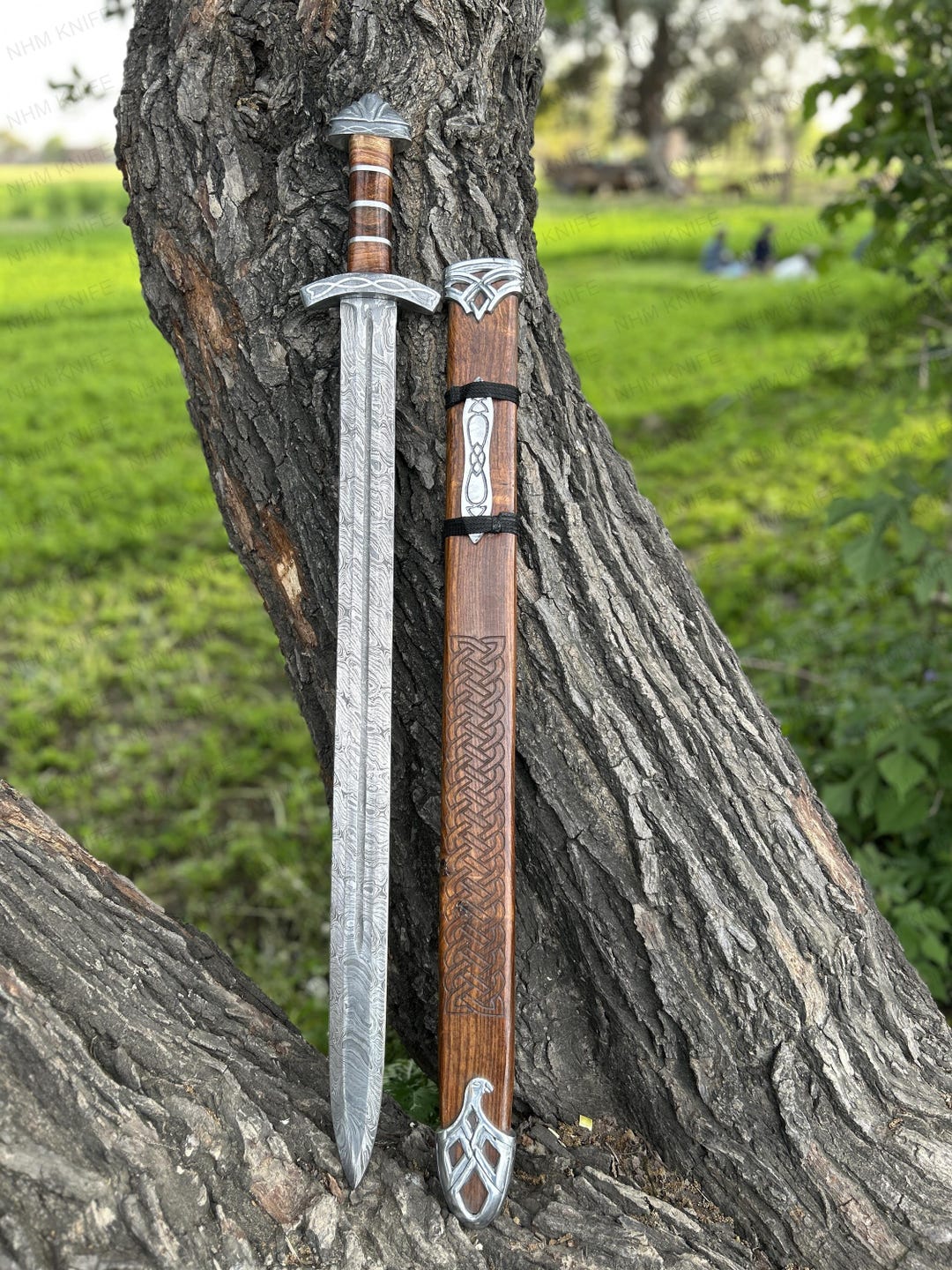Custom Hand Forged Damascus Steel Viking Sword ,viking Medieval Sword ...
