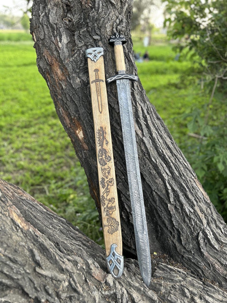 Handmade Viking Sword Real Damascus Steel Sword Medieval Sword ...