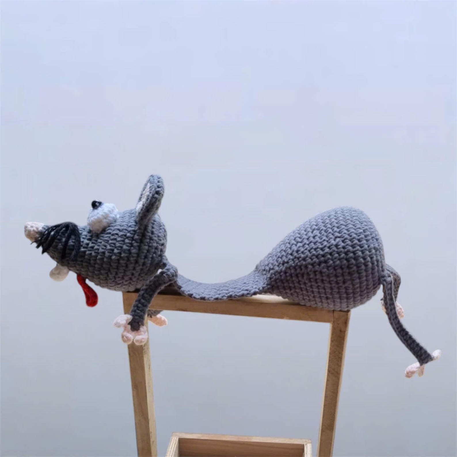 Crochet Rat Pattern, Rat Door Stop Crochet Pattern Pdf, Door Stopper ...