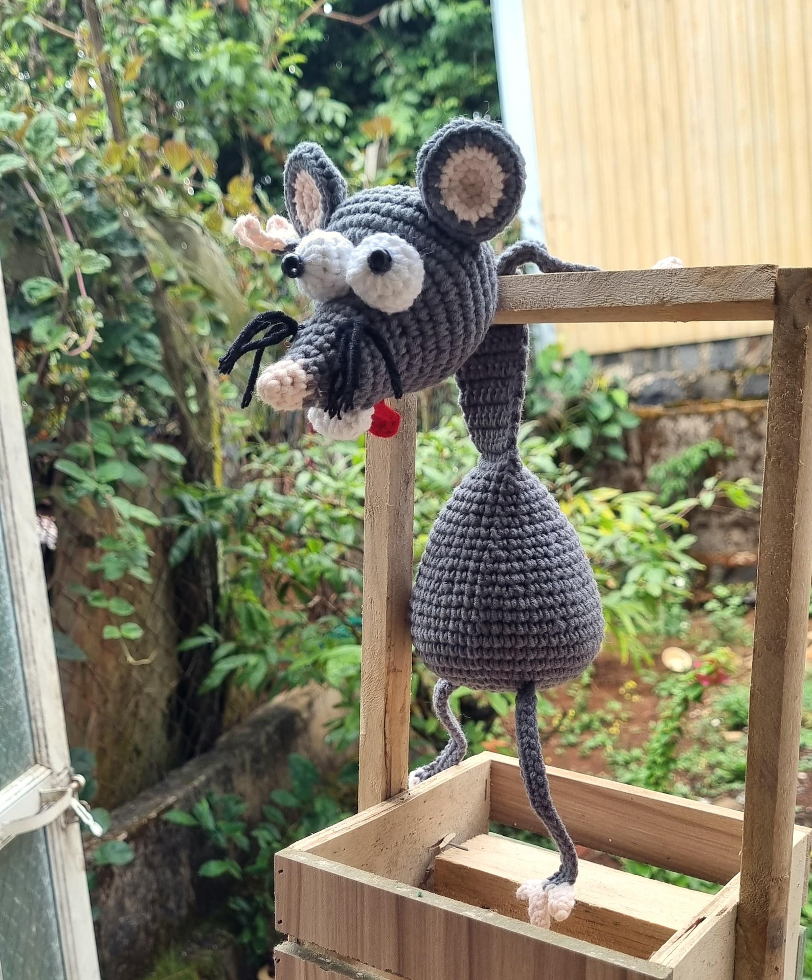 Crochet Rat Pattern, Rat Door Stop Crochet Pattern Pdf, Door Stopper ...