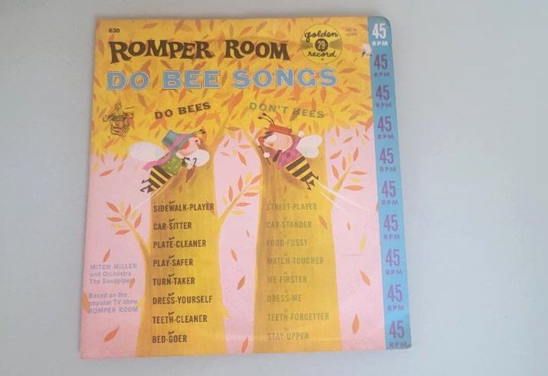 Vintage 45 Vinyl Record Golden Records Romper Room Do Bee Songs - Etsy