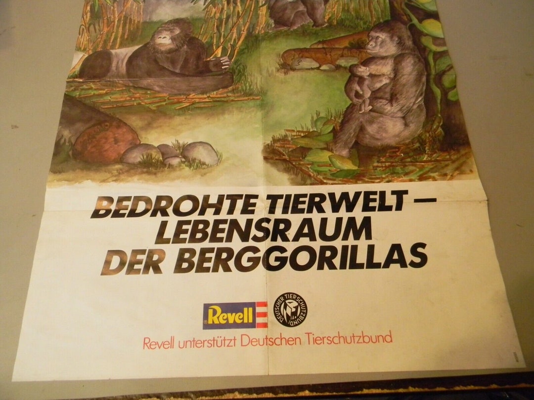 Vintage Revell Model Kit Poster Gorillas - Etsy