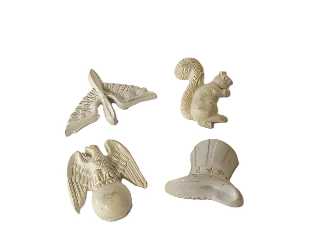 Four Vintage Whimsical Buttons Wings Eagle Squirrel - Etsy