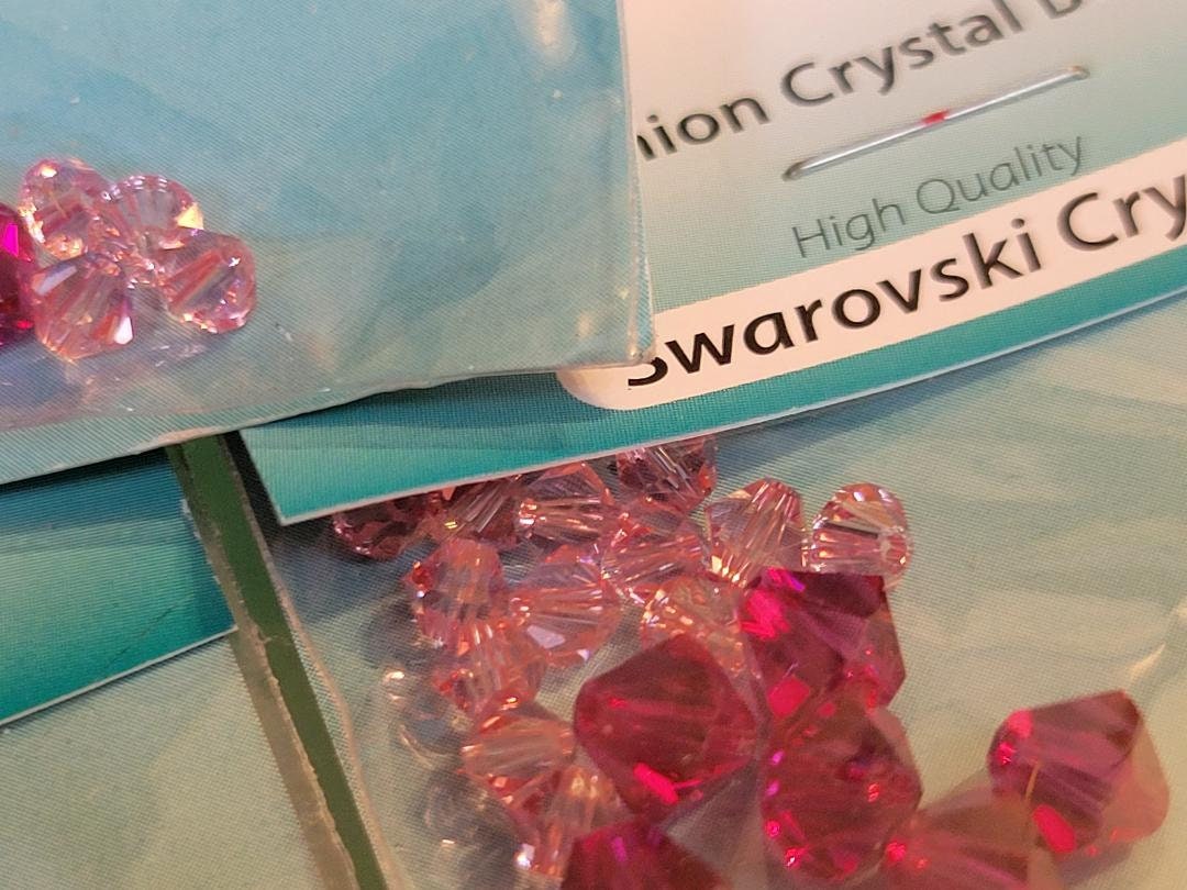 5 Packages Pure Allure Swarovski Crystal Fushia Light Pink - Etsy