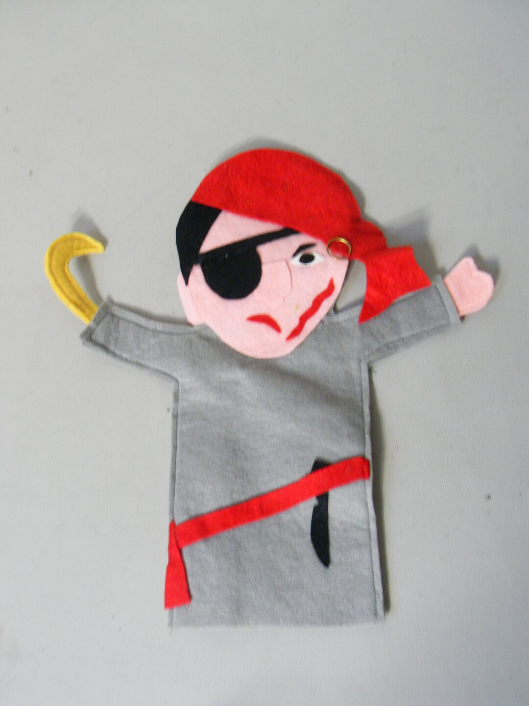 Vintage Felt Hand Puppet Pirate - Etsy