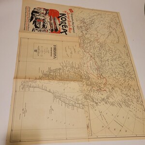 Vintage 1950's Geographia Map Co Large Scale Map of Korea - Etsy