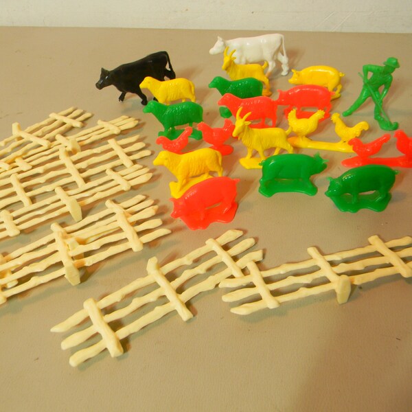 Plastic Farm Animals - Etsy