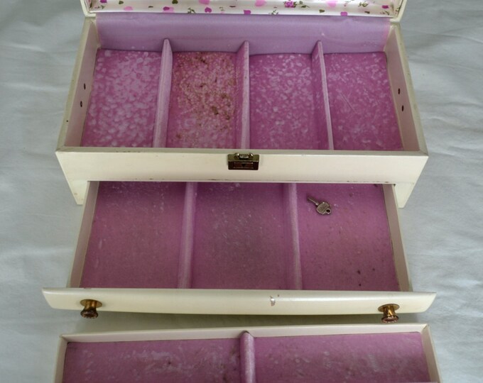 Large Vintage Lady Buxton Jewelry Box With Key - Etsy