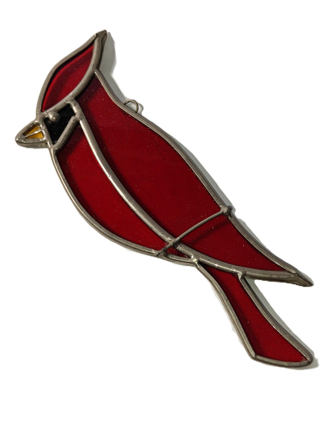 Vintage Stained Glass Cardinal Sun Catcher - Etsy