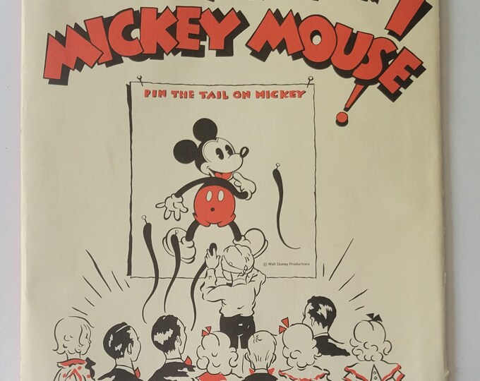 Vintage Hallmark Pin the Tail on Mickey Mouse Party Game - Etsy