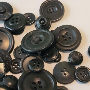 Lot of Vintage Black Buttons - Etsy
