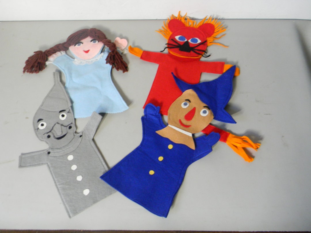 Vintage Felt Wizard of Oz Hand Puppets - Etsy